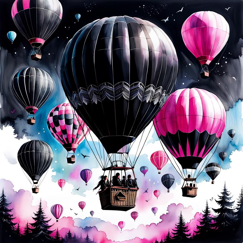 Hot air balloons - AI Generated Artwork - NightCafe Creator
