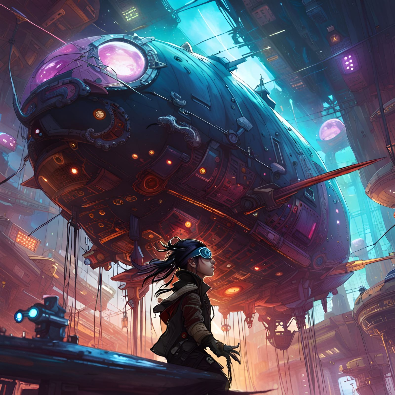 Cyberpunk Pirate Bay - AI Generated Artwork - NightCafe Creator