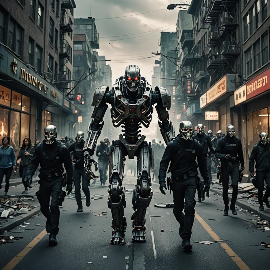 Terminator Infinity Army - AI Generated Artwork - NightCafe Creator