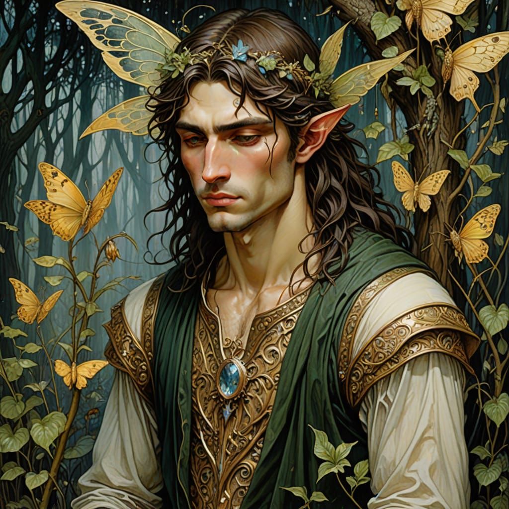 weeping male-fairy, 18, slender everglades, hyperdetailed 🌕🏳️‍🌈🔥rebecca ...