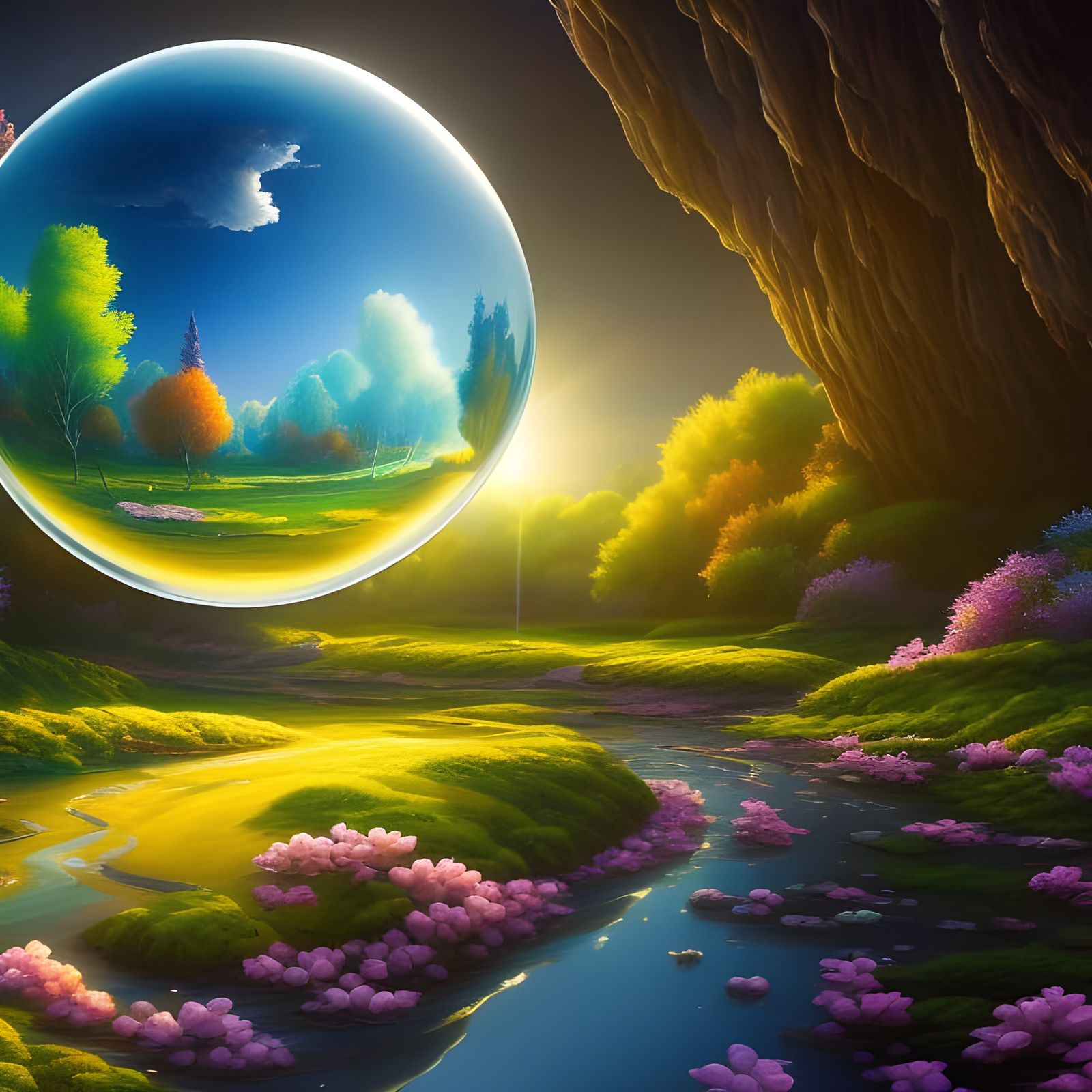 Spring Orb - AI Generated Artwork - NightCafe Creator