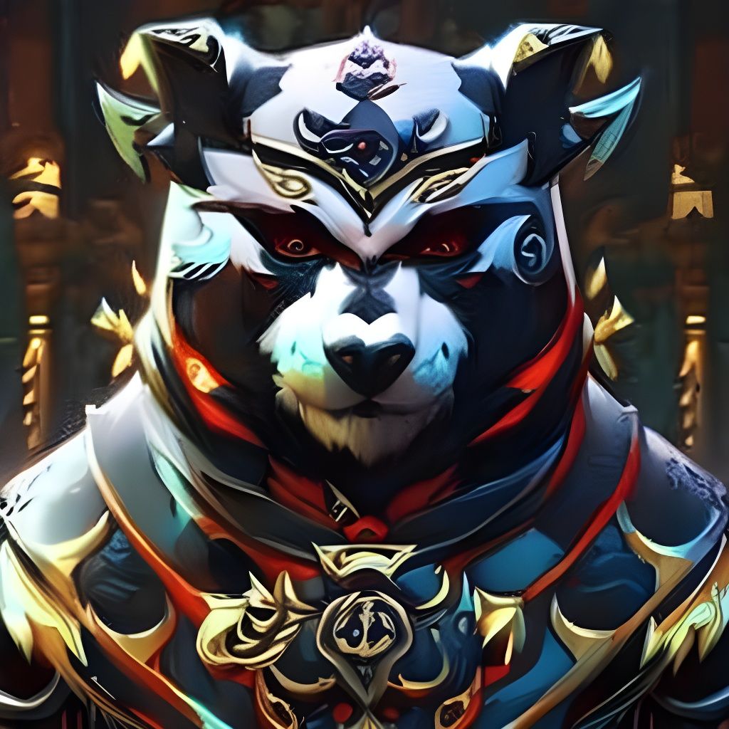 Fierce panda warrior - AI Generated Artwork - NightCafe Creator