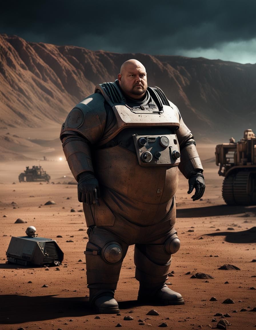 Sci-Fi Workshop: Overweight Mechanic - AI Generated Artwork - NightCafe ...