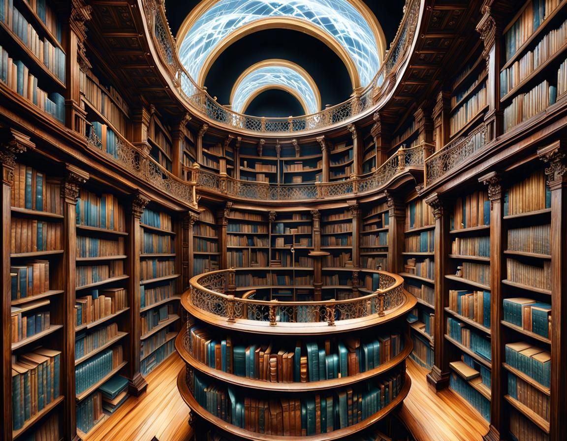 Silence in the Library - AI Generated Artwork - NightCafe Creator