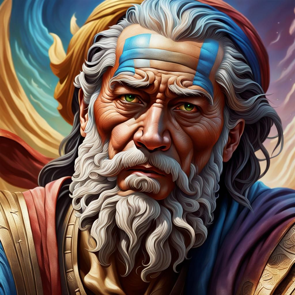 Moses and the ten comandments - AI Generated Artwork - NightCafe Creator