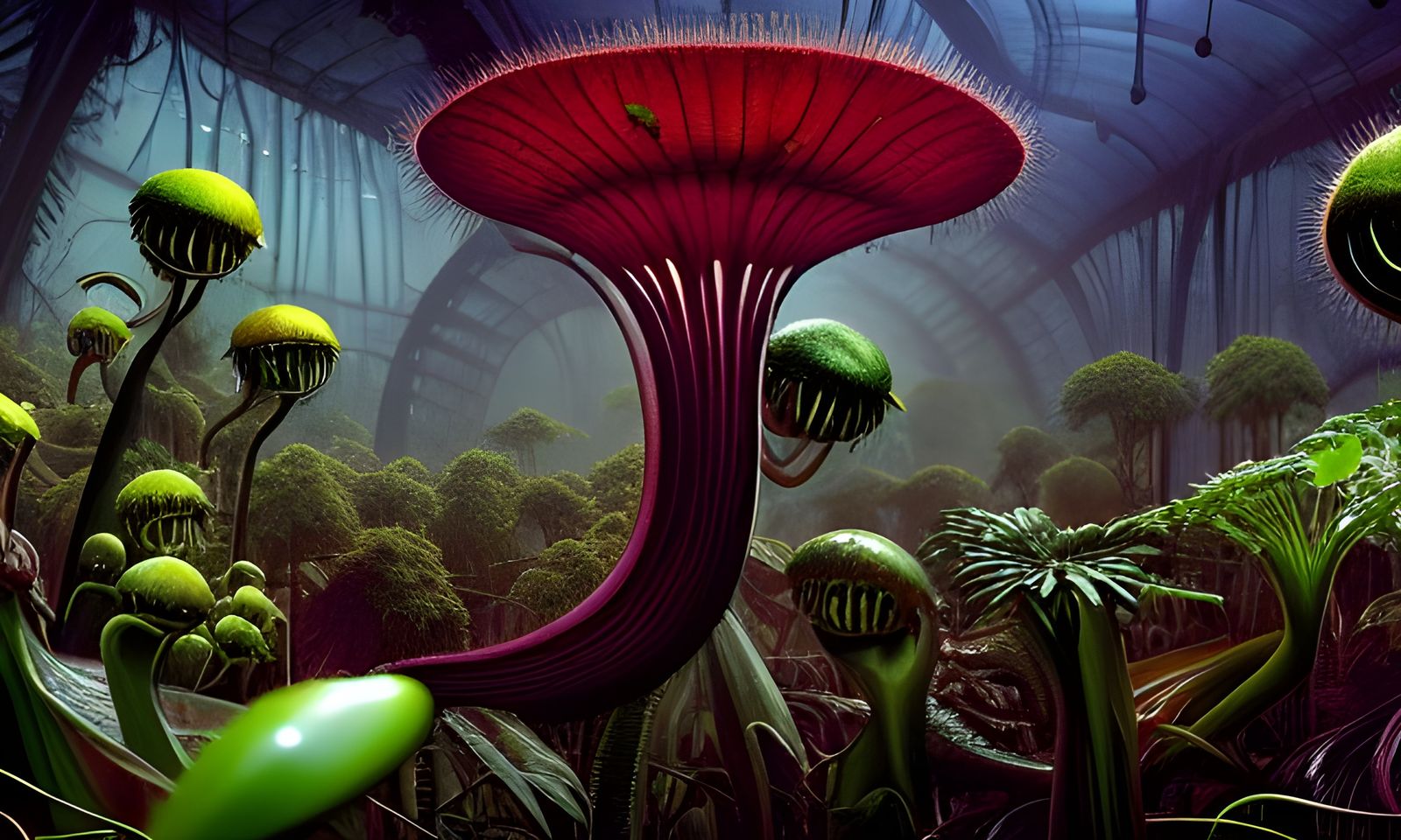 Alien Jungle Full of Carnivorous Plants #2 - AI Generated Artwork ...