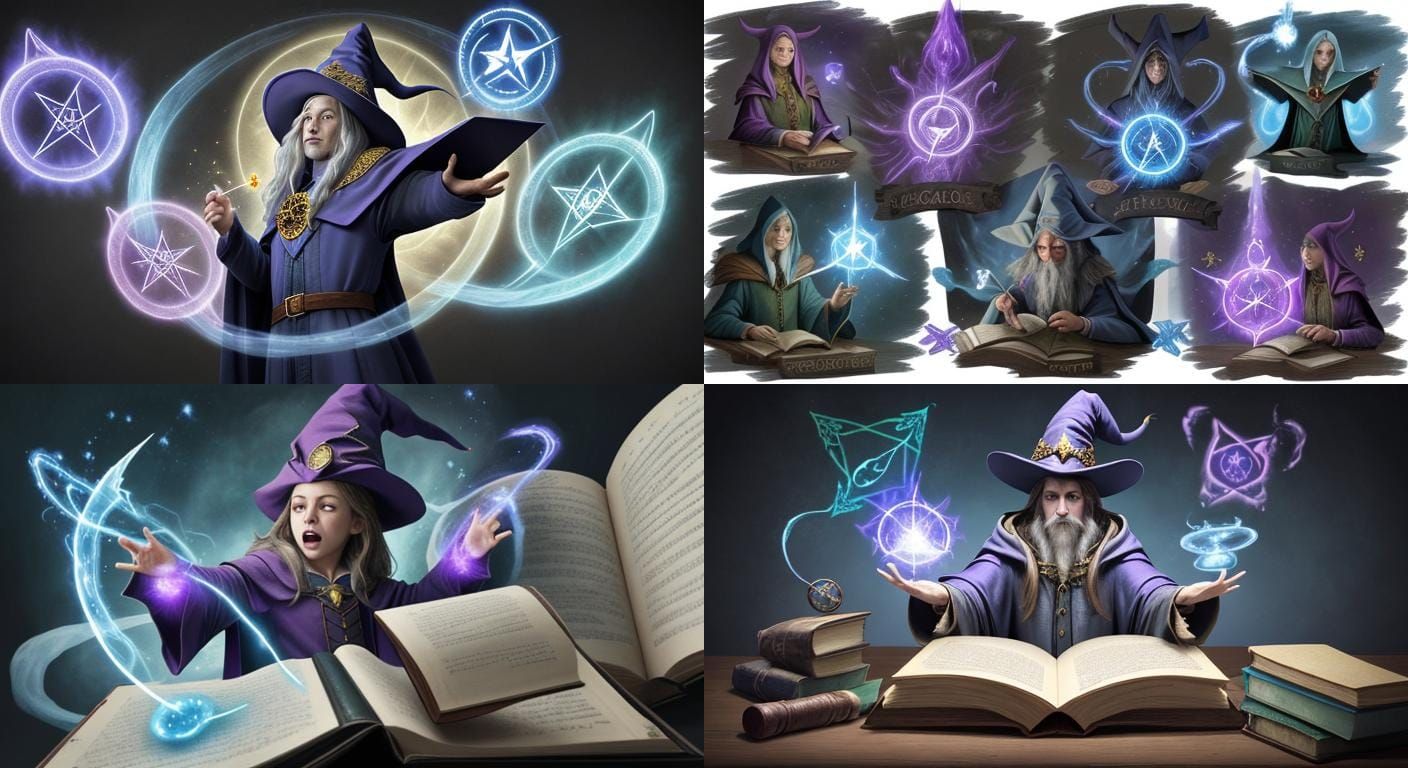 Wizard spells - AI Generated Artwork - NightCafe Creator