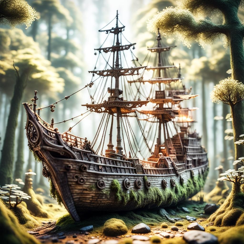 Masterpiece Monday ( Fantasy pirateship ) - AI Generated Artwork ...
