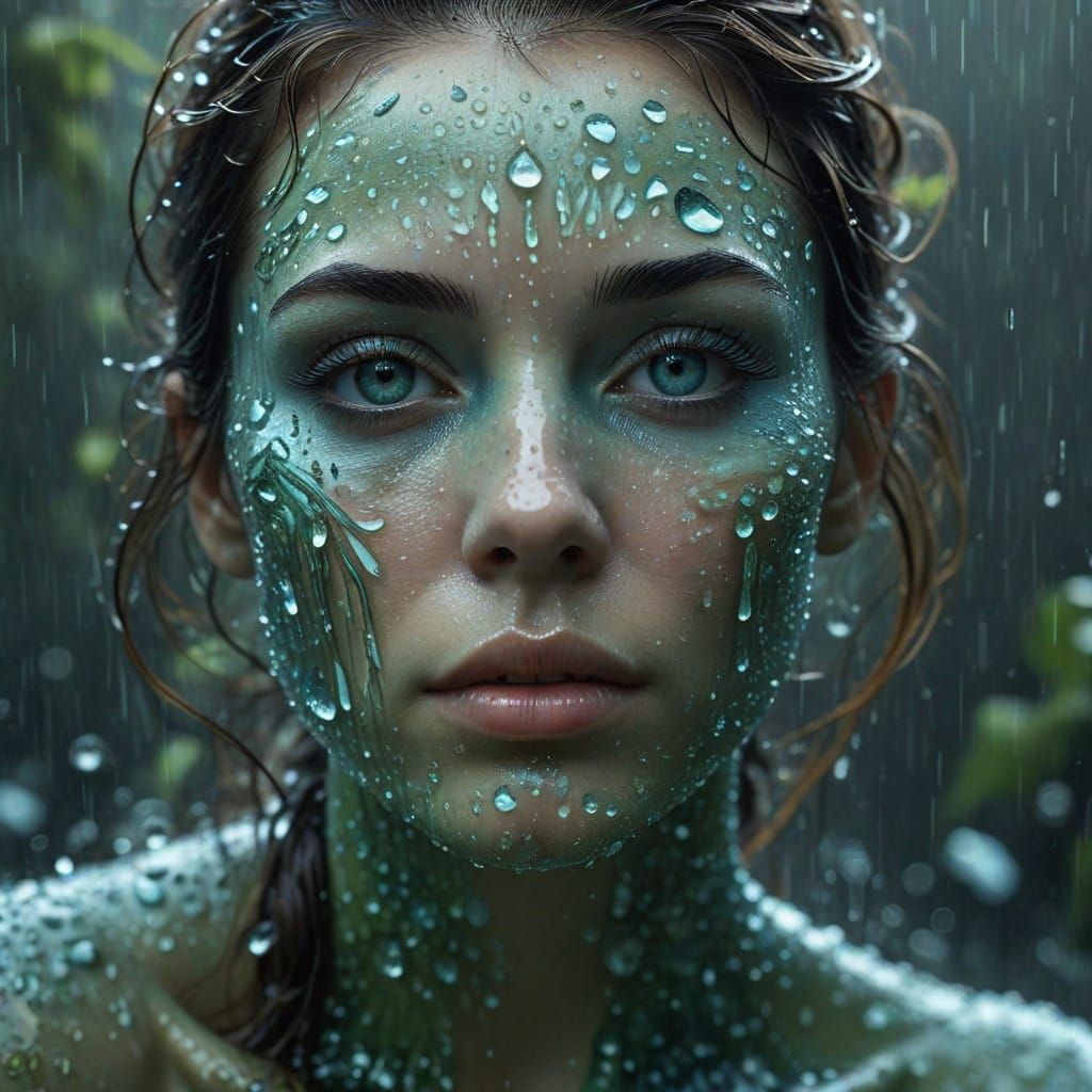 Dreamy Portrait of a Mystical Being in Ethereal Oc... - AI Art