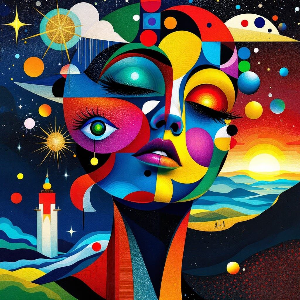 Abstract Creation Art (Woman)