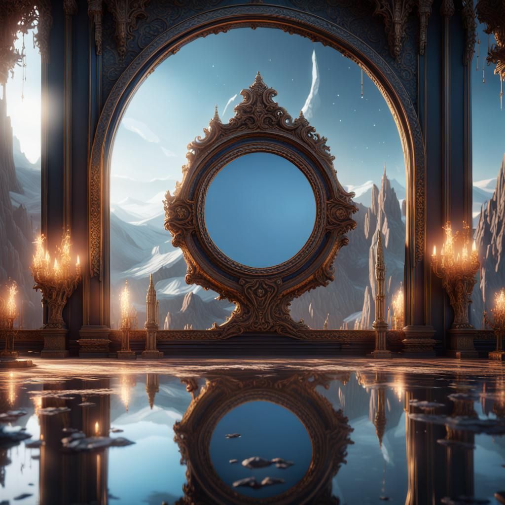a mirror reflecting infinity - AI Generated Artwork - NightCafe Creator