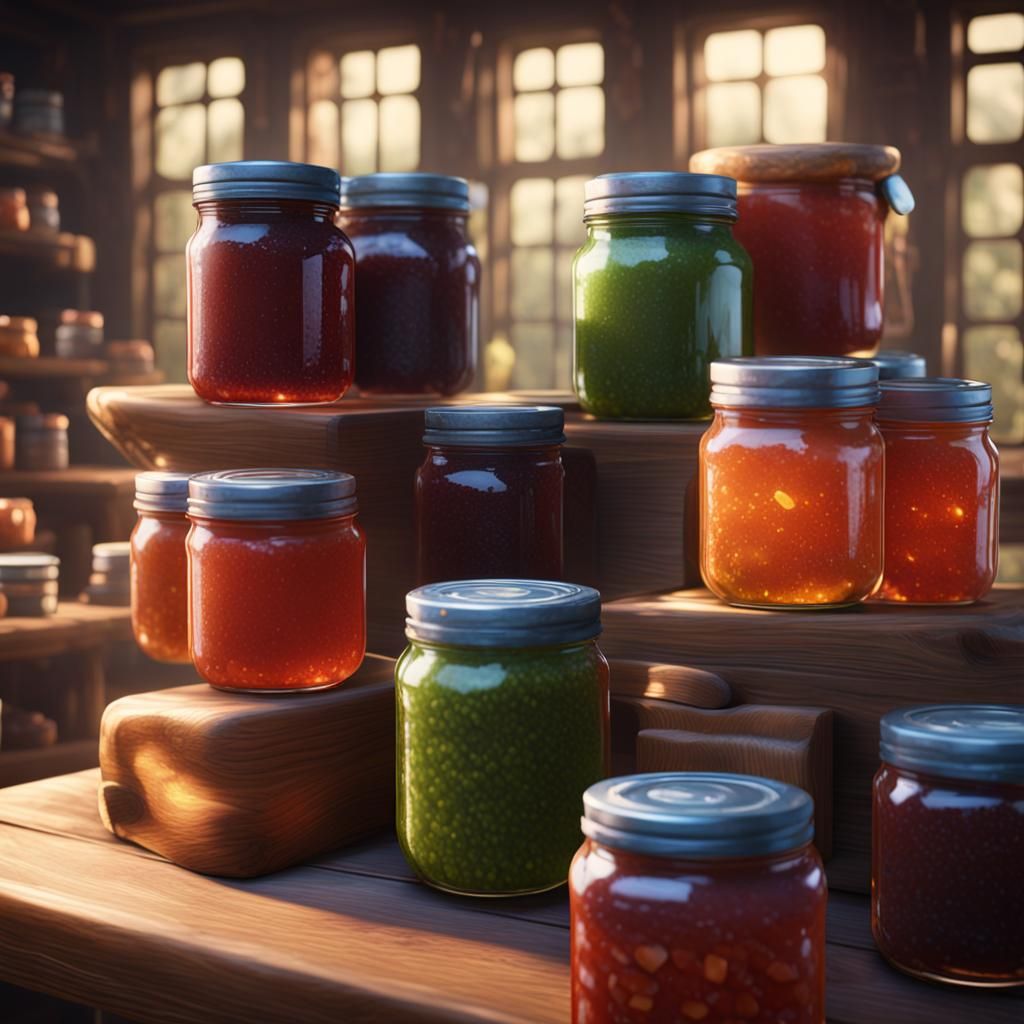 Jars and Jars of Jam - AI Generated Artwork - NightCafe Creator