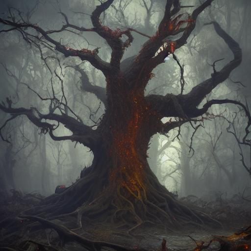 Gulthias tree - AI Generated Artwork - NightCafe Creator