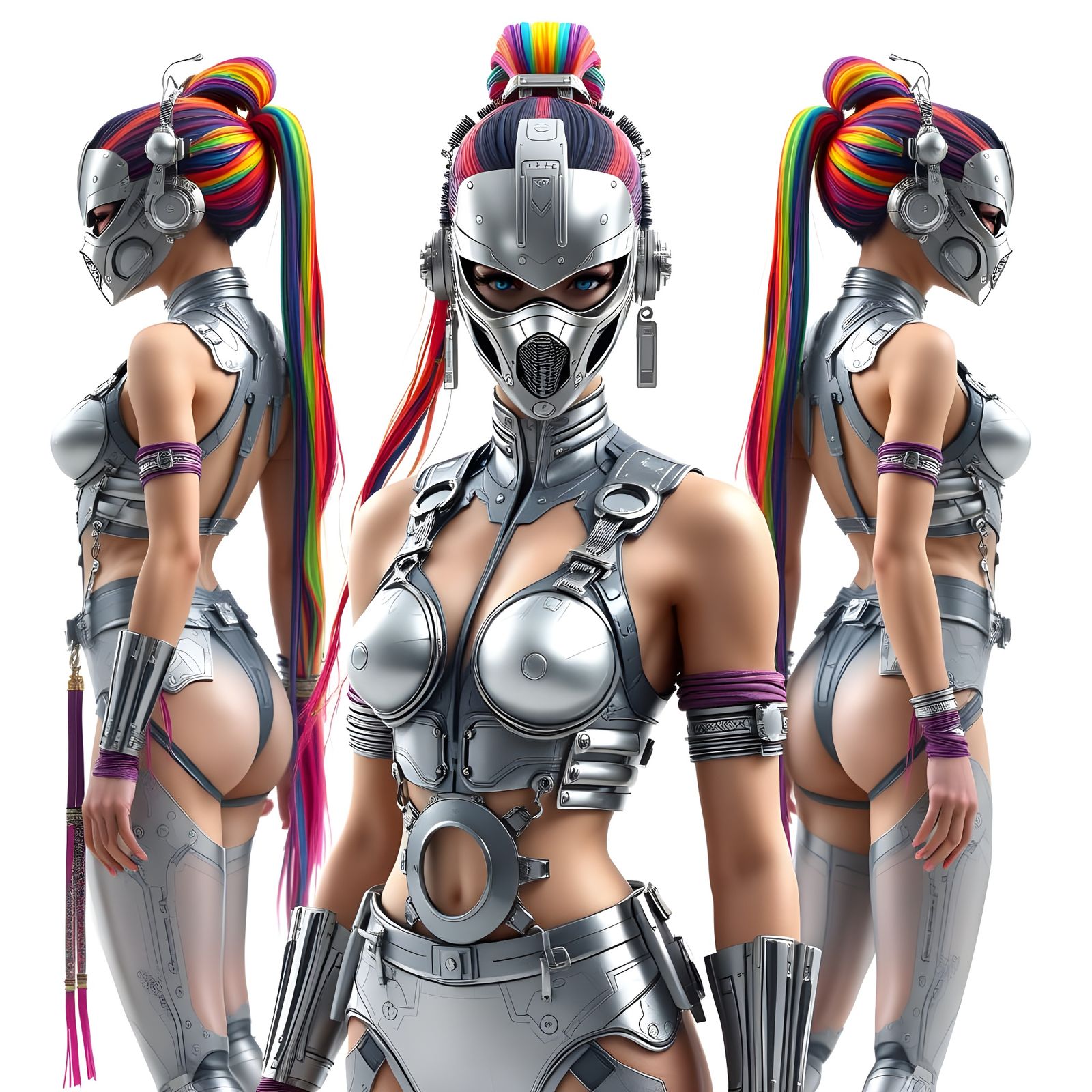 Colorful Steam Tech - Ethereal Steam Goddess in Polished Met...