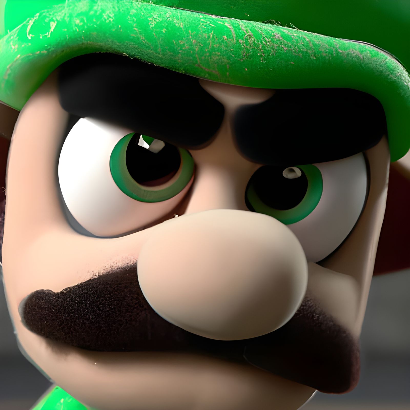 Luigi stares to the camera - AI Generated Artwork - NightCafe Creator