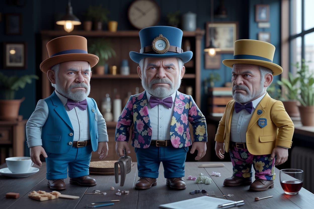 Euphemystic Chiral Pessimystic Grumpy Stick-Figure Guys