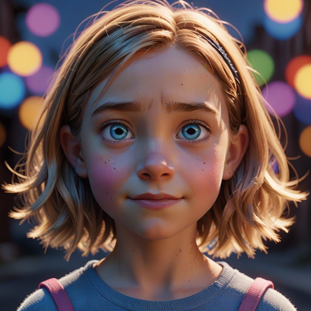 Pixar-Style 3D Digital Portrait of an Eleven-Year-... - AI Art