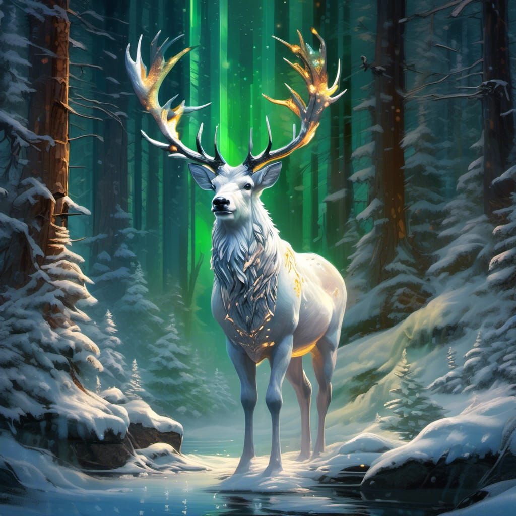 Magical Stag - AI Generated Artwork - NightCafe Creator