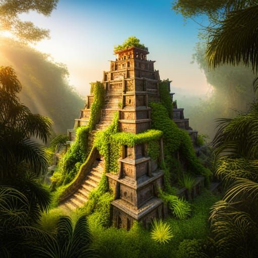 Aztec Pyramid - AI Generated Artwork - NightCafe Creator