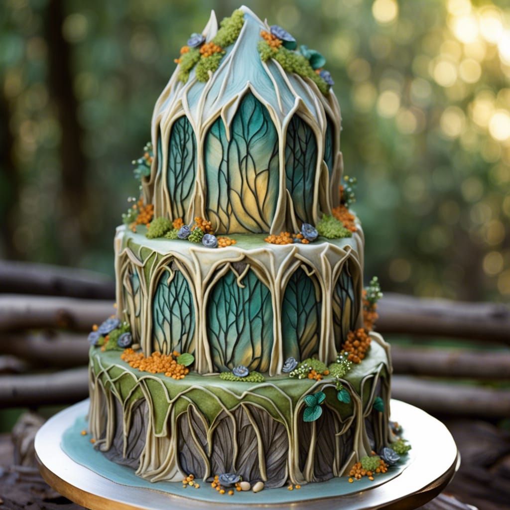 A wedding cake for Aragorn and Arwen - AI Generated Artwork - NightCafe ...