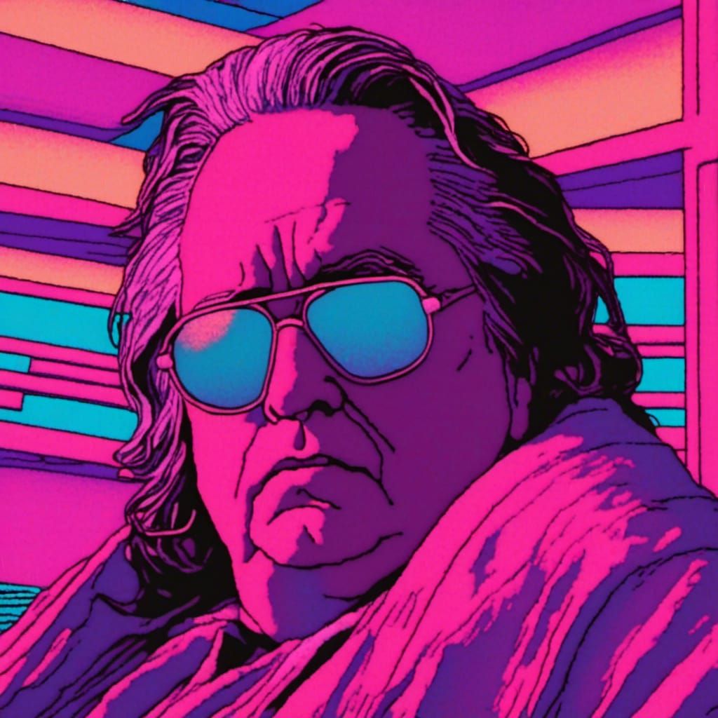 Synthwave 8k Resolution Unreal Engine 5 Vaporwave Deep Color Hyperrealism Photorealism Poster