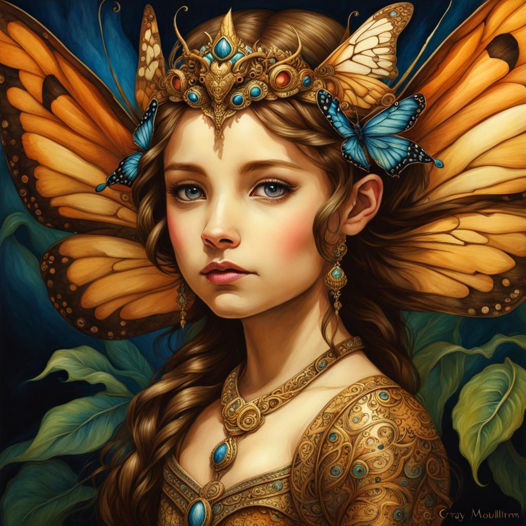 BUTTERFLY PRINCESS 1 - AI Generated Artwork - NightCafe Creator