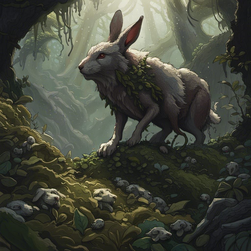 OLD WISE RABBIT - AI Generated Artwork - NightCafe Creator