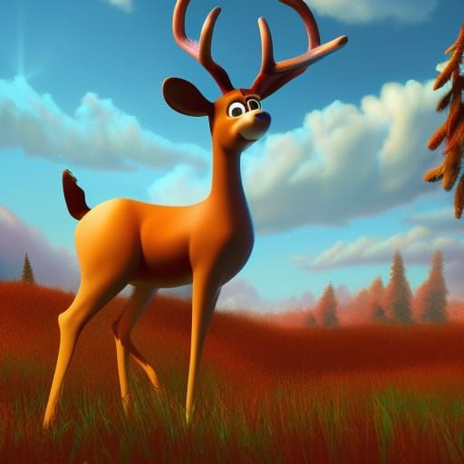 CGI Deer - AI Generated Artwork - NightCafe Creator