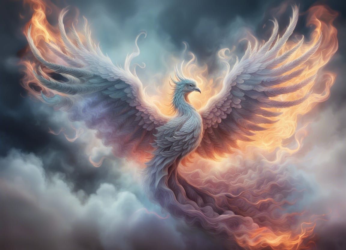 Heavenly cloud Phoenix - AI Generated Artwork - NightCafe Creator