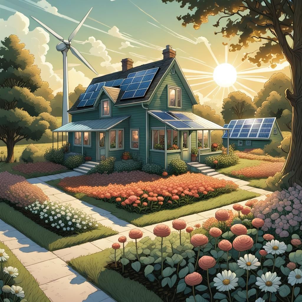 Green Farmhouse - AI Generated Artwork - NightCafe Creator