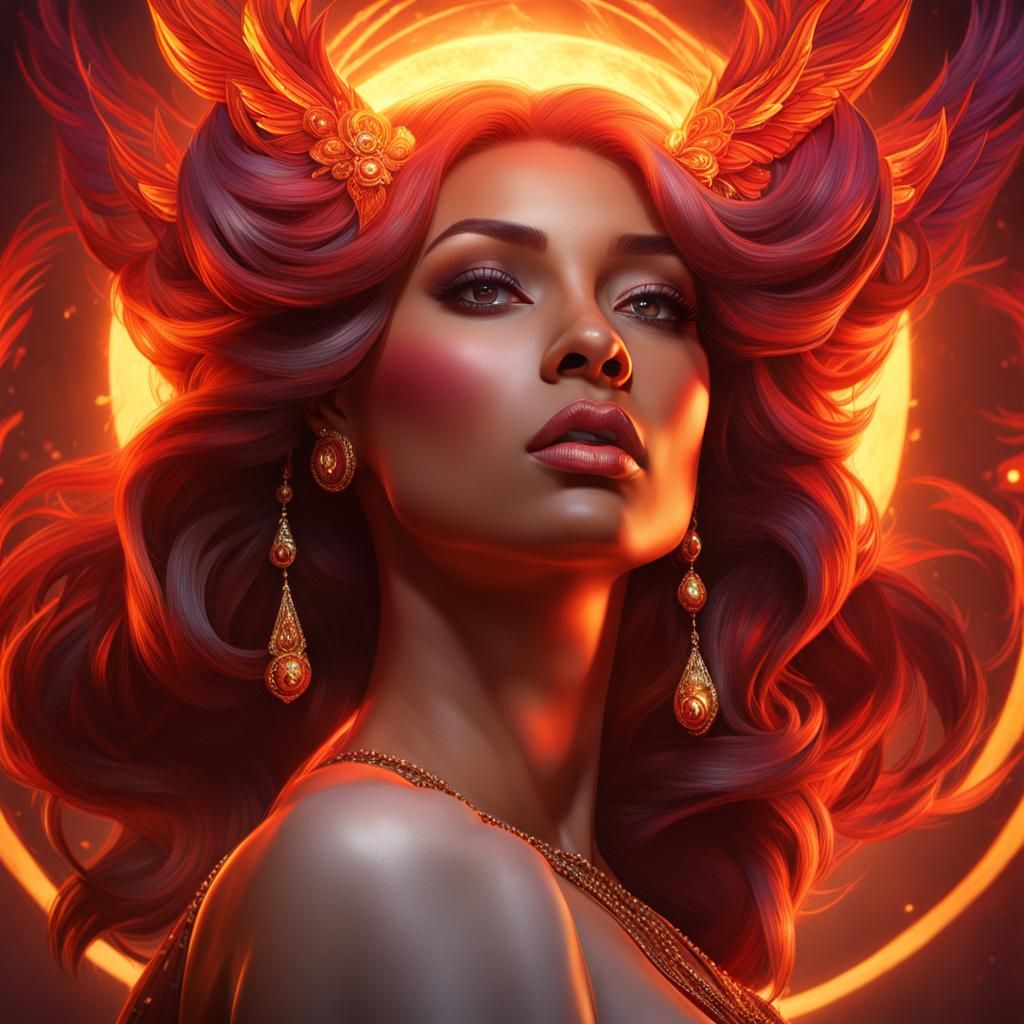 Goodness gracious, great balls of fire head and shoulders portrait, 8k ...