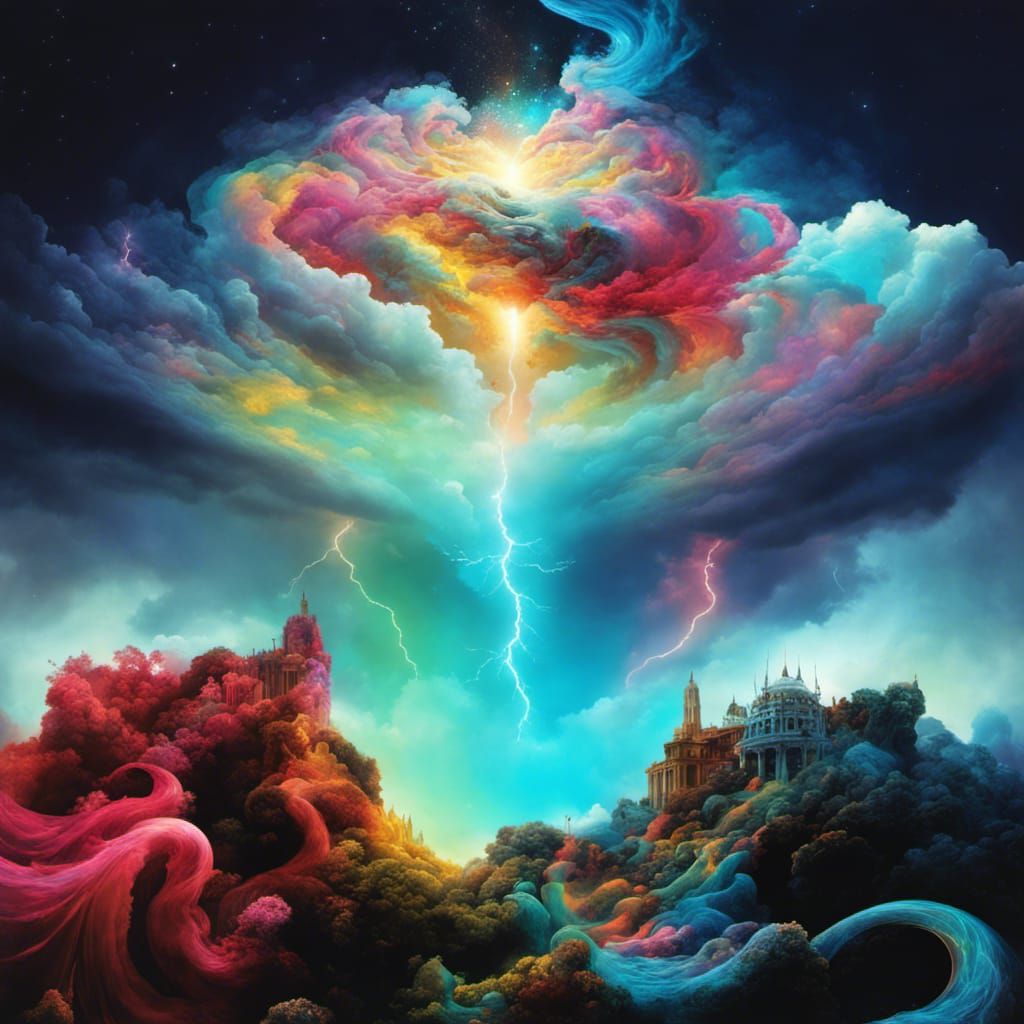 Cosmic Storm - AI Generated Artwork - NightCafe Creator