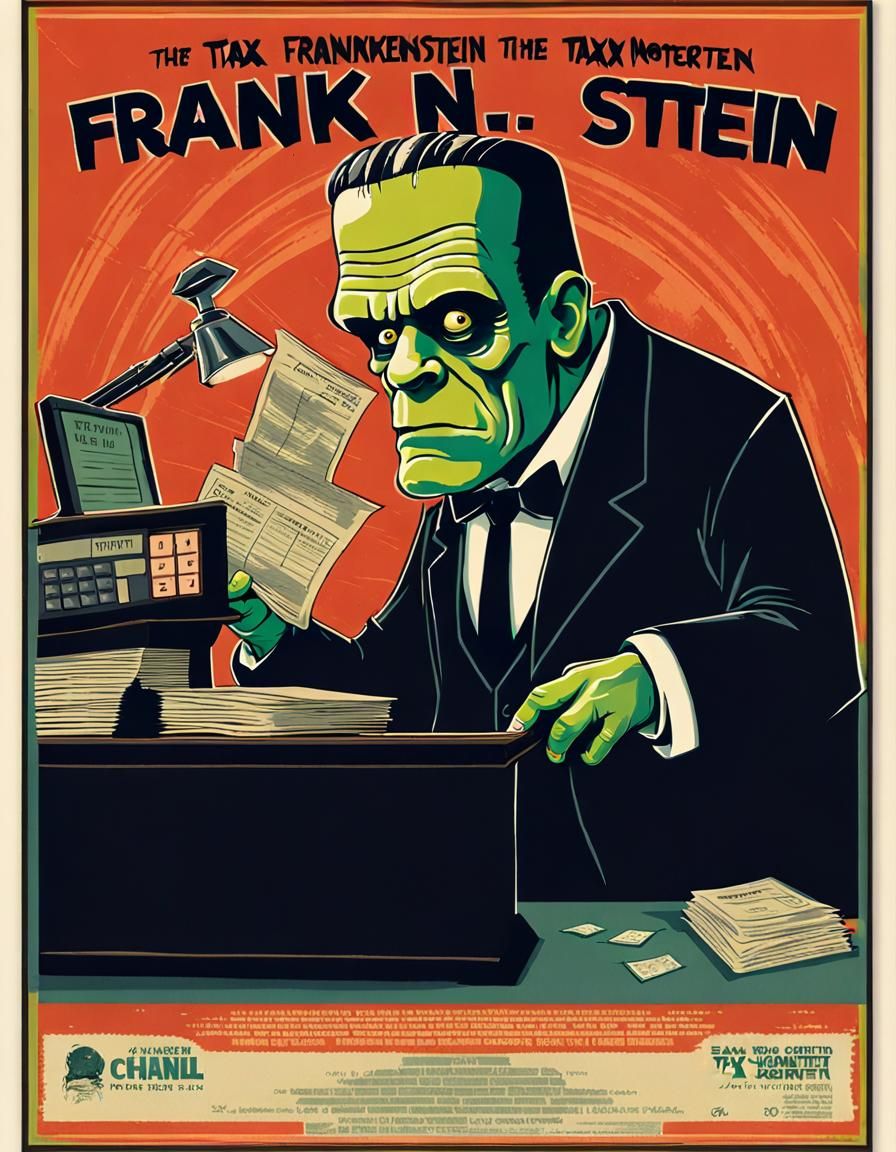 Frank N Stein Tax Accountant - AI Generated Artwork - NightCafe Creator