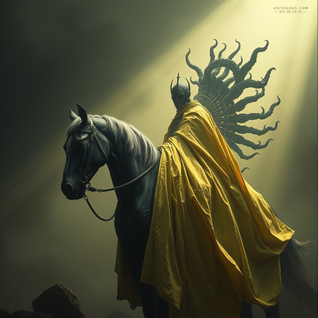 Cavalier - Knight in Shining Armor, Ethereal Glow, Dark Fan...