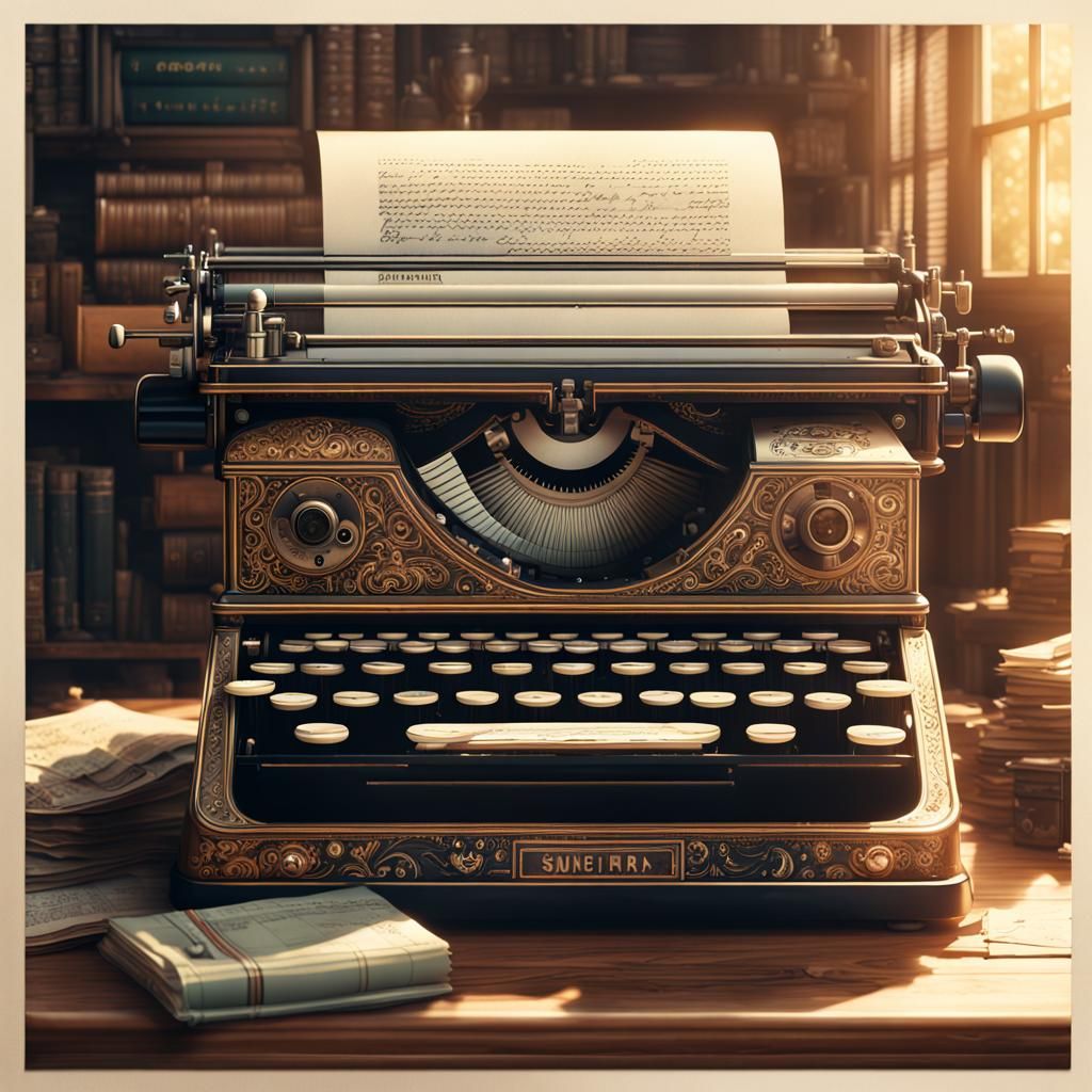 Typewriter - AI Generated Artwork - NightCafe Creator