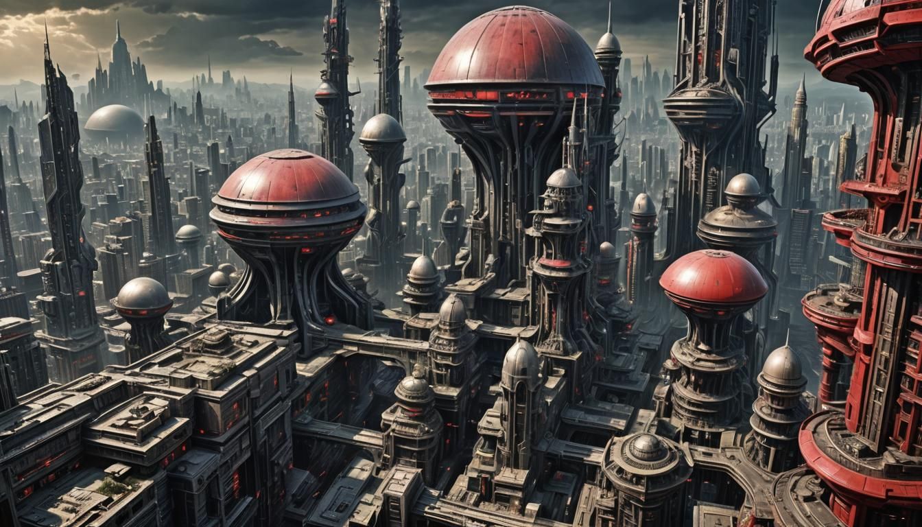 Alien Mega City - AI Generated Artwork - NightCafe Creator