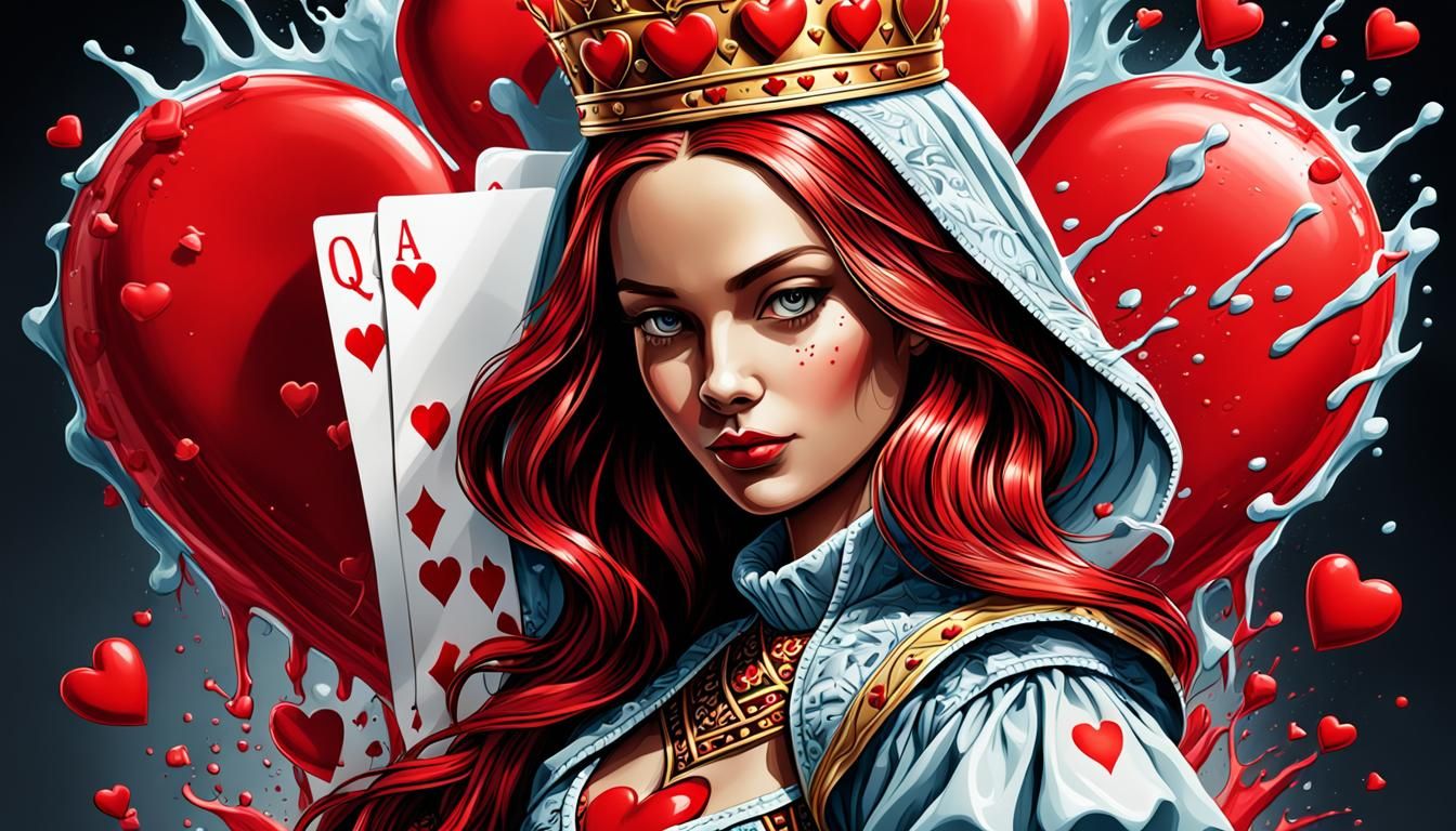 Queen of the Red Heart - AI Generated Artwork - NightCafe Creator