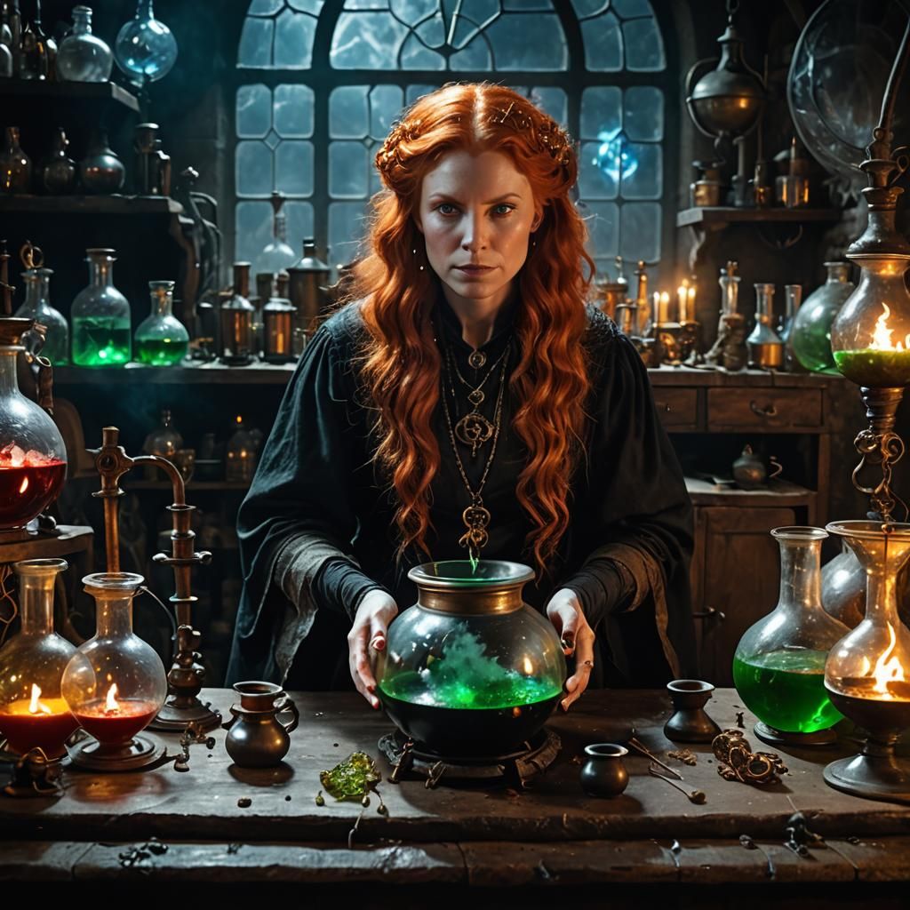 Medieval Magic Lab Alchemist v2 - AI Generated Artwork - NightCafe Creator