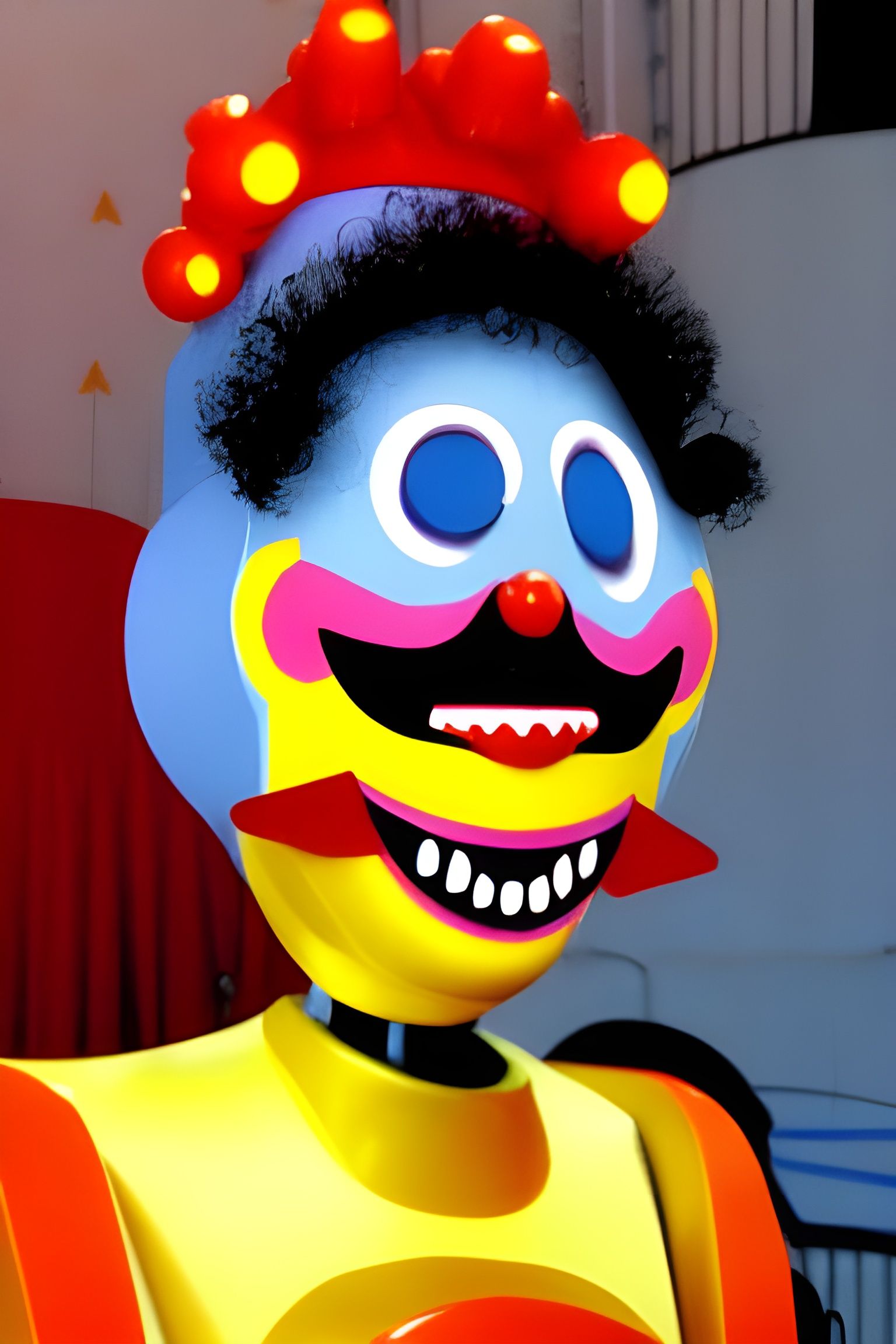 a robotic clown - AI Generated Artwork - NightCafe Creator