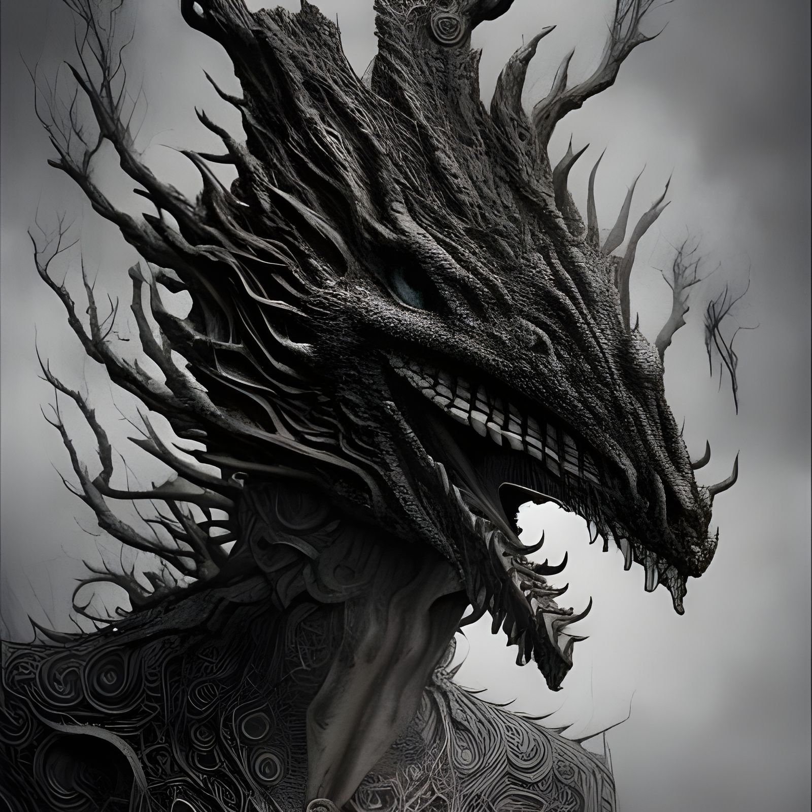 Humanoid Dragon Head - AI Generated Artwork - NightCafe Creator