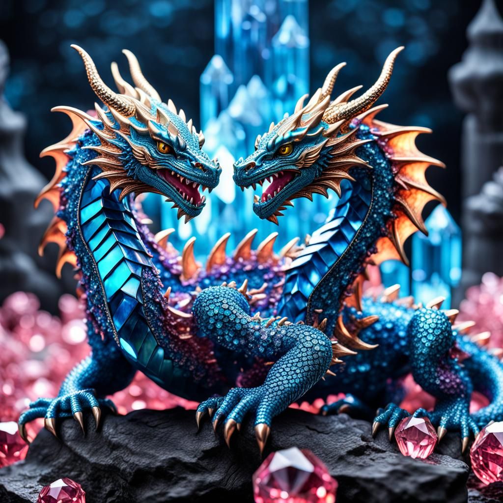 My 2 Headed Dragon V2 - AI Generated Artwork - NightCafe Creator