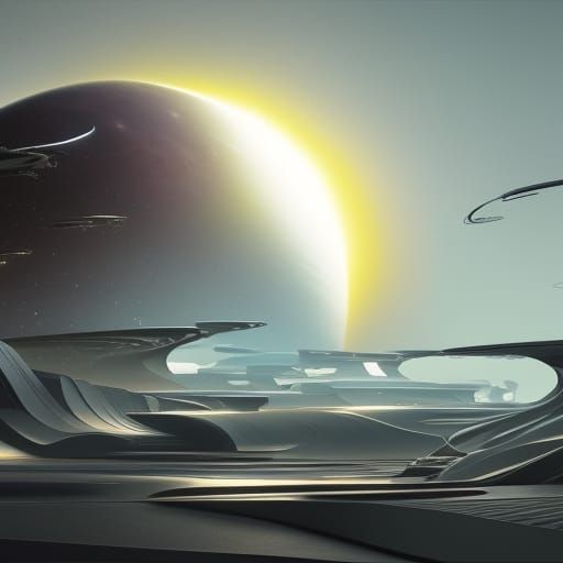 The unstoppable flow of time on an alien planet, by syd mead and james ...