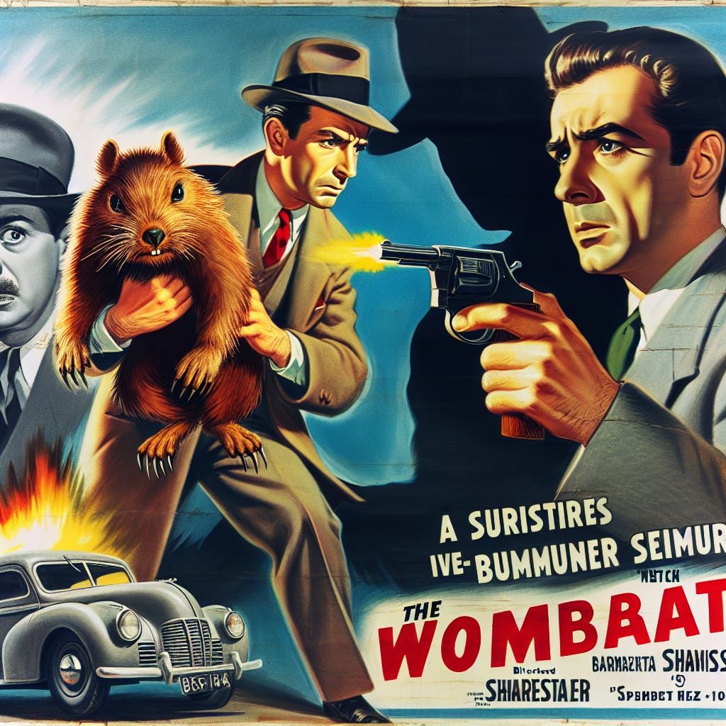 The classic Alfred Hitchcock movie The Wombats - AI Generated Artwork - NightCafe Creator