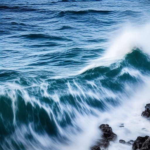 Ocean Waves - AI Generated Artwork - NightCafe Creator