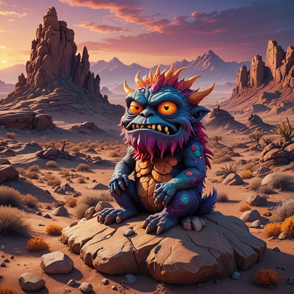 Grumpy little monster - AI Generated Artwork - NightCafe Creator