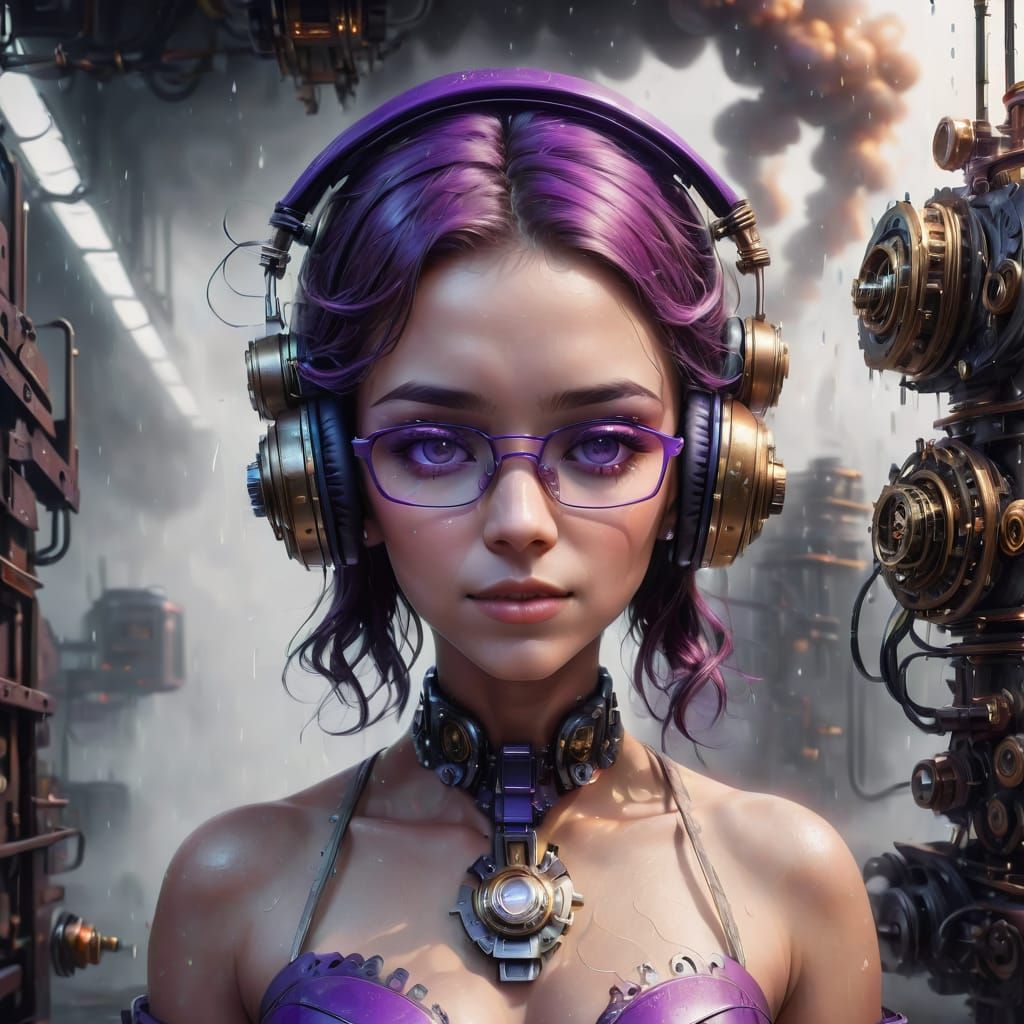 Beautiful bot💜 - AI Generated Artwork - NightCafe Creator