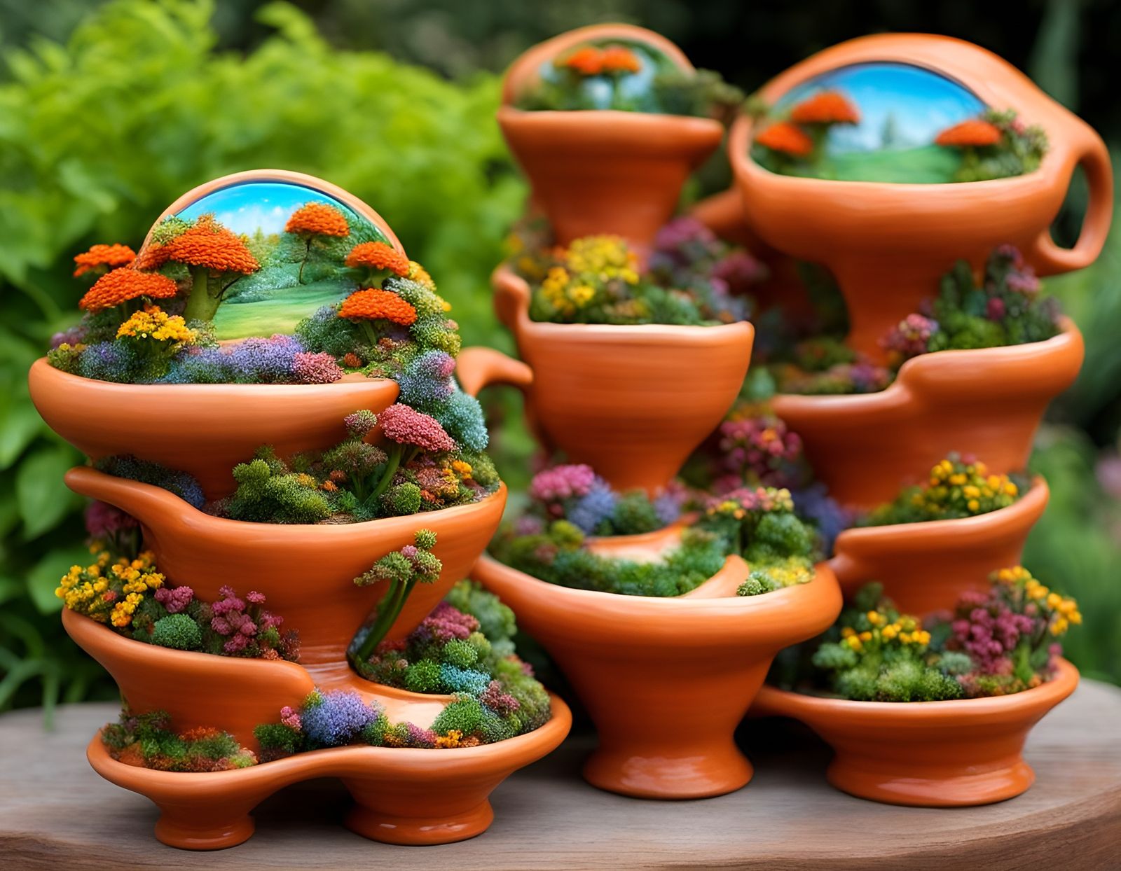 Miniature Seussian Ceramics - AI Generated Artwork - NightCafe Creator