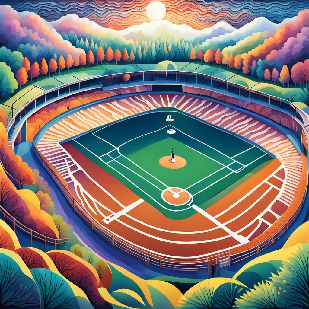 Baseball Field - AI Generated Artwork - NightCafe Creator