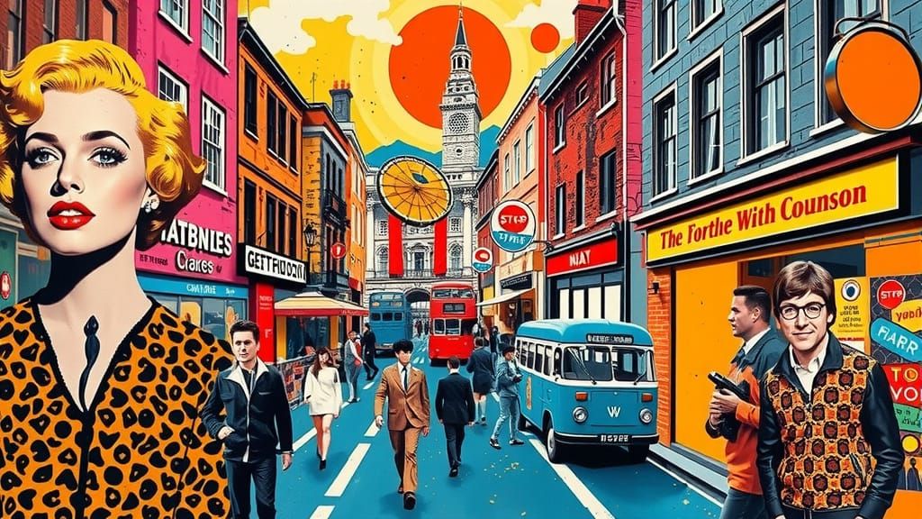 Pop-Art Collage of London's Mod Scene - AI Art