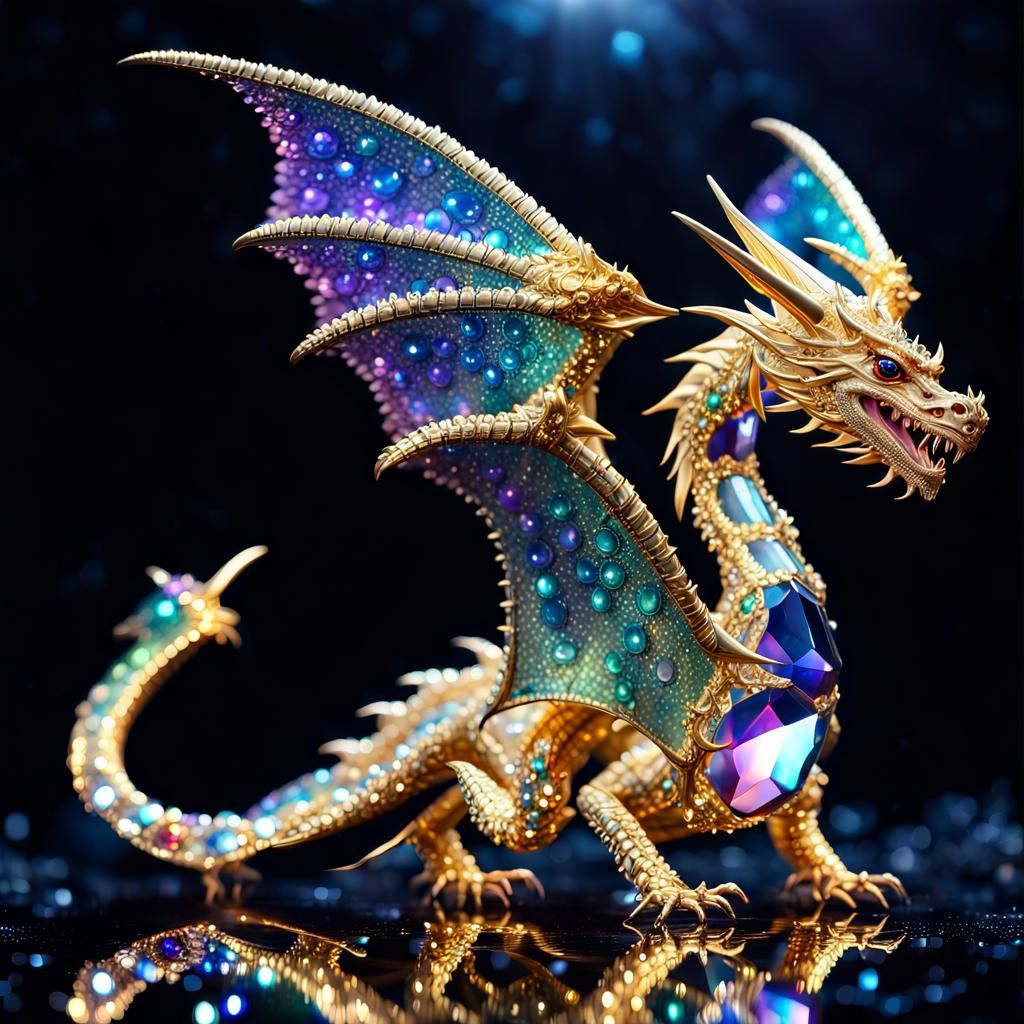 4 Nft Bejeweled dragon - AI Generated Artwork - NightCafe Creator